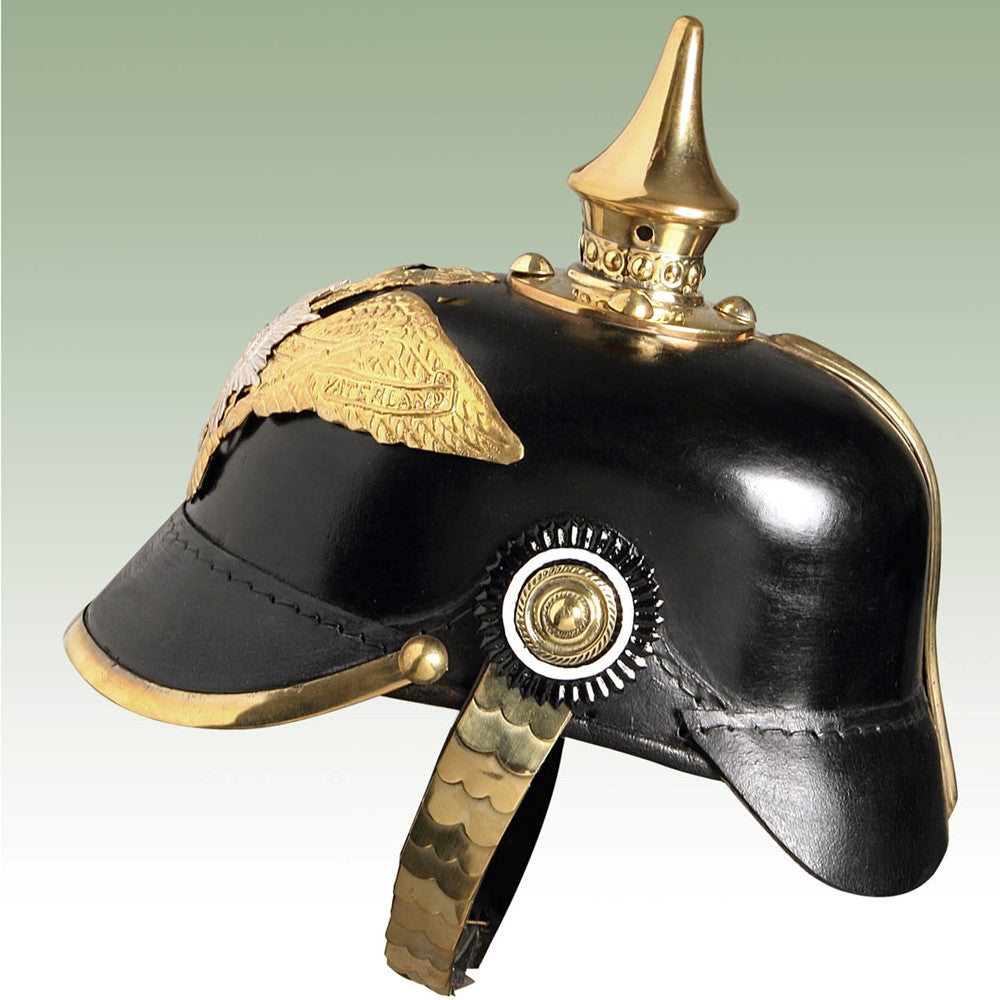 Prussian Garde Infantry Helmet - Replica Leather Pickelhaube